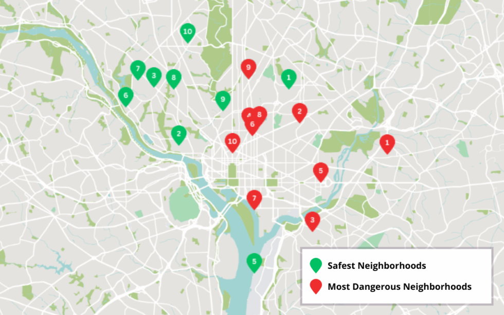 Washington, D.C. Crime Rate and Safest Neighborhoods
